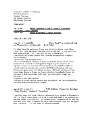 Vadim Sviridov Resume | DOCX