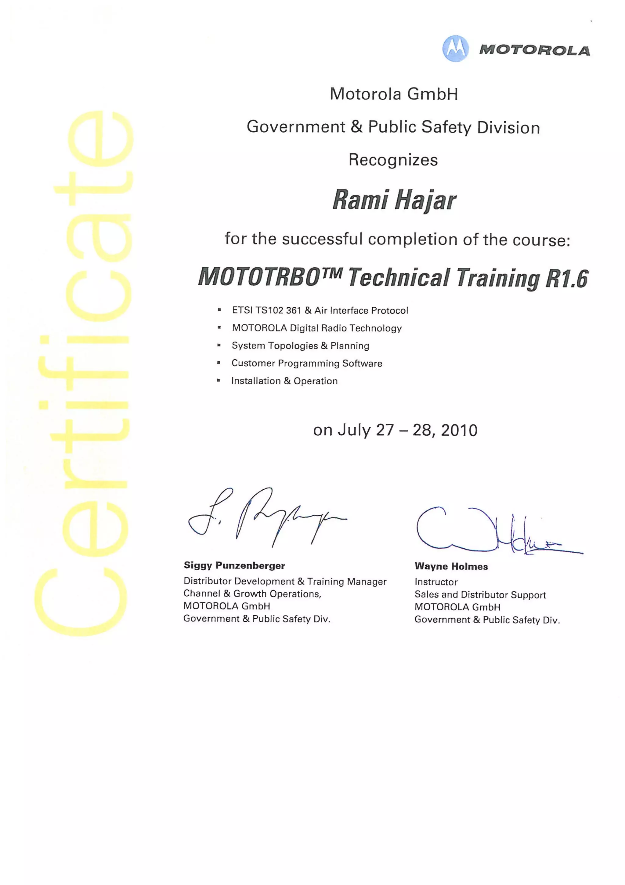 Training Certificates | PDF