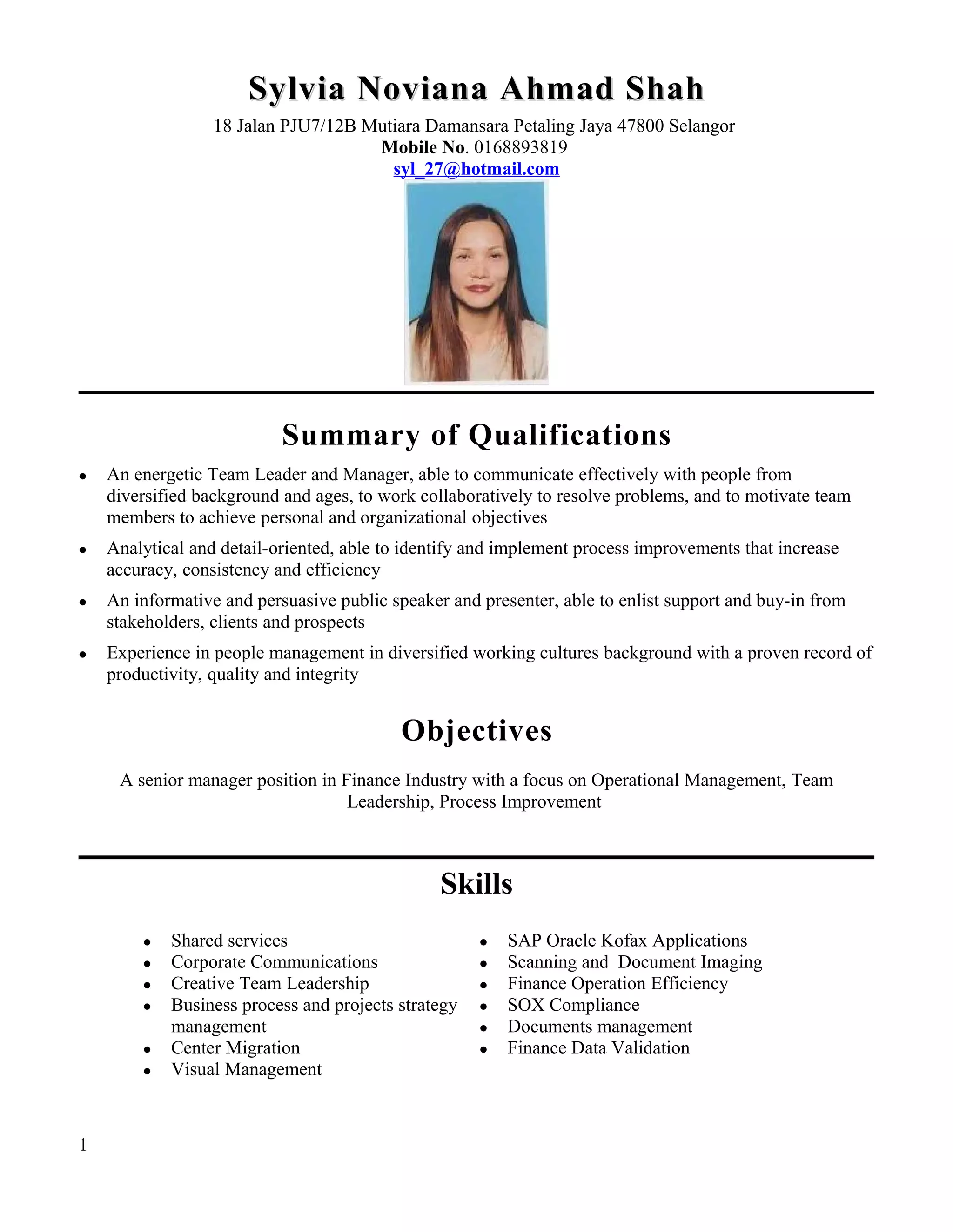 Sylvia Shah CV May 15 | DOC