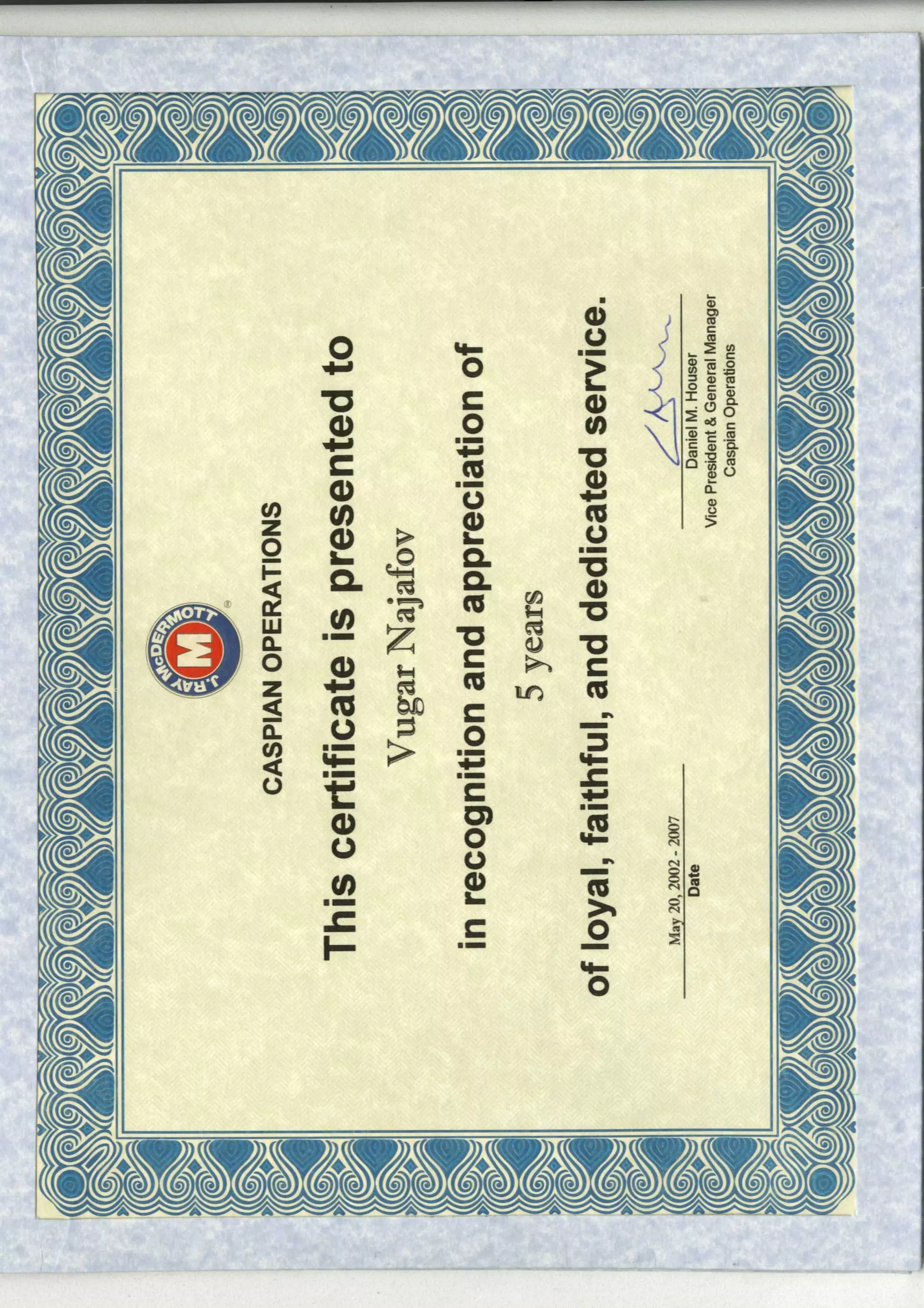 McDermott Certificate | PDF