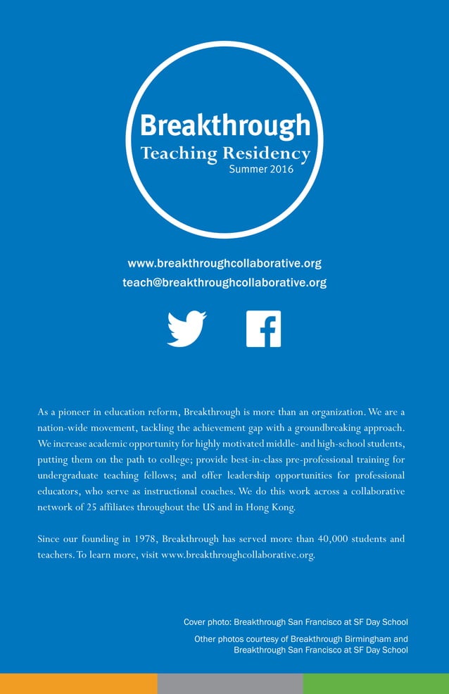Breakthrough Collaborative Viewbook 2016 | PDF