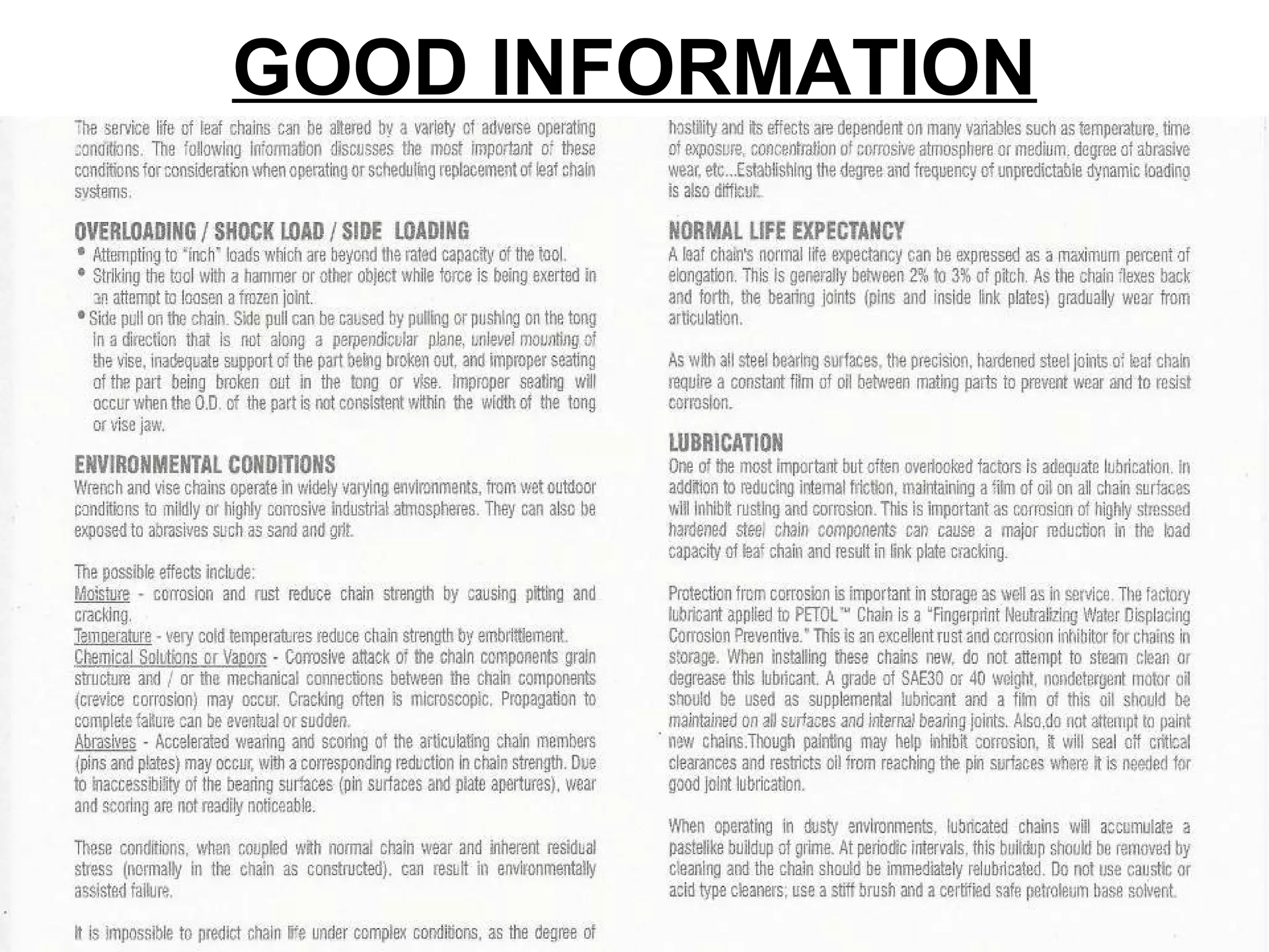 HOW TO PROPERLY USE CHAIN-TONGS | PPT