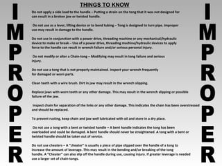 HOW TO PROPERLY USE CHAIN-TONGS | PPT