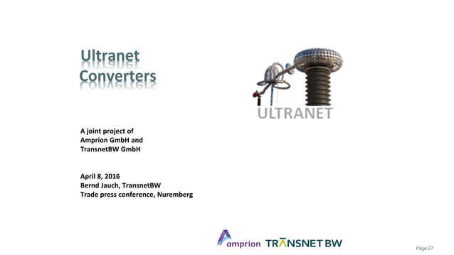 201604_Presentation_Ultranet_Siemens_Transnet_Amprion | PDF