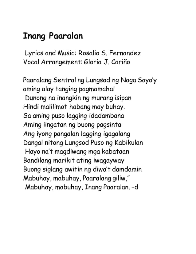 Bicol regional march | DOCX
