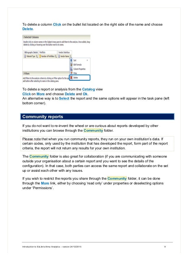 ALMA ANALYTICS internal training document IRAM - University of Wester…