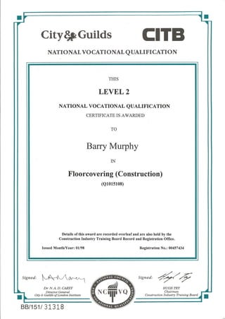NVQ level 2 Qualification Certificate | PDF