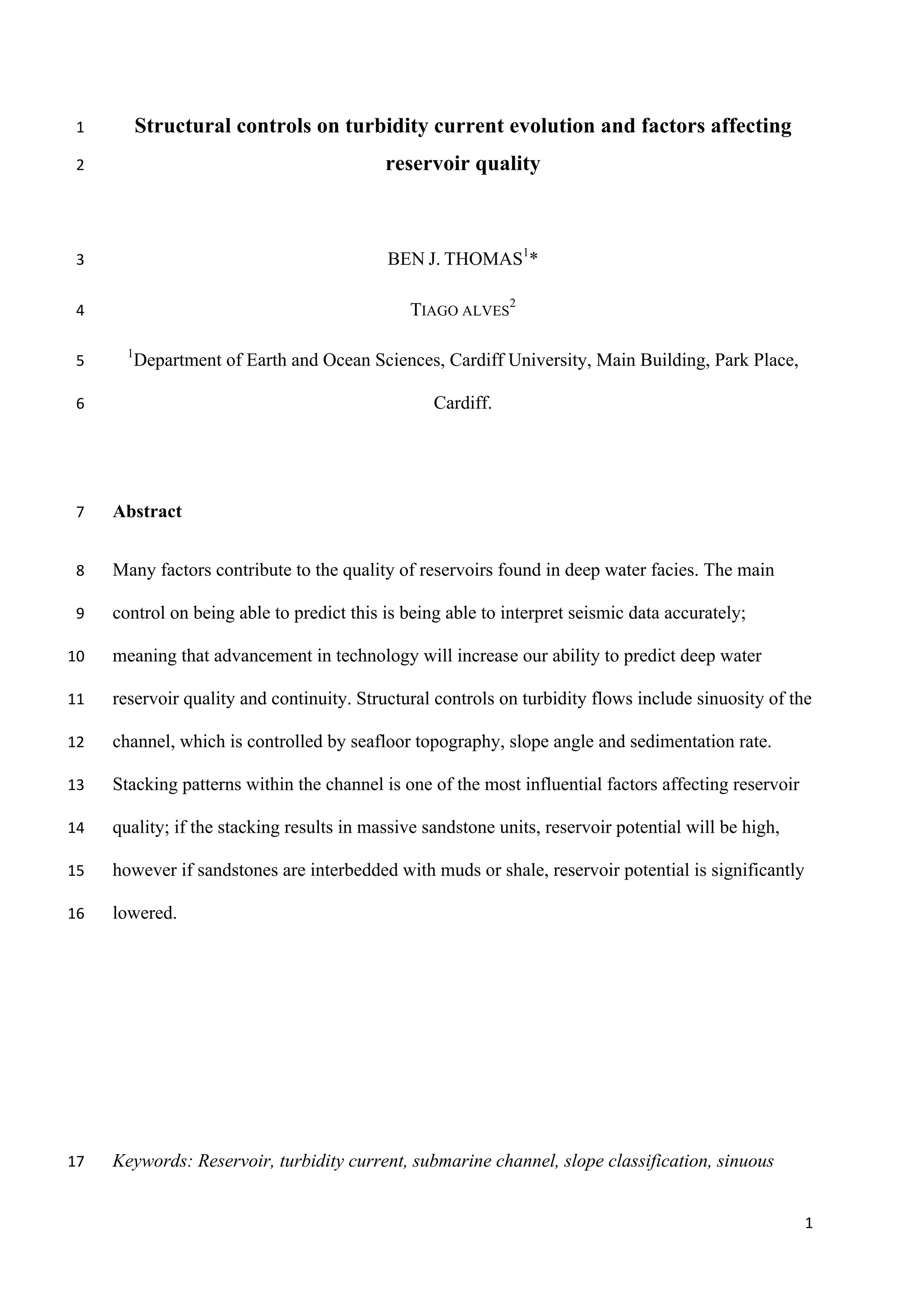 Structural controls on turbidity current evolution and factors affecting reservoir quality | PDF ...