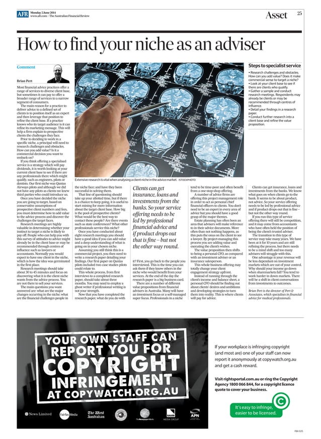 Financial Review - How to find your niche as a financial adviser | PDF