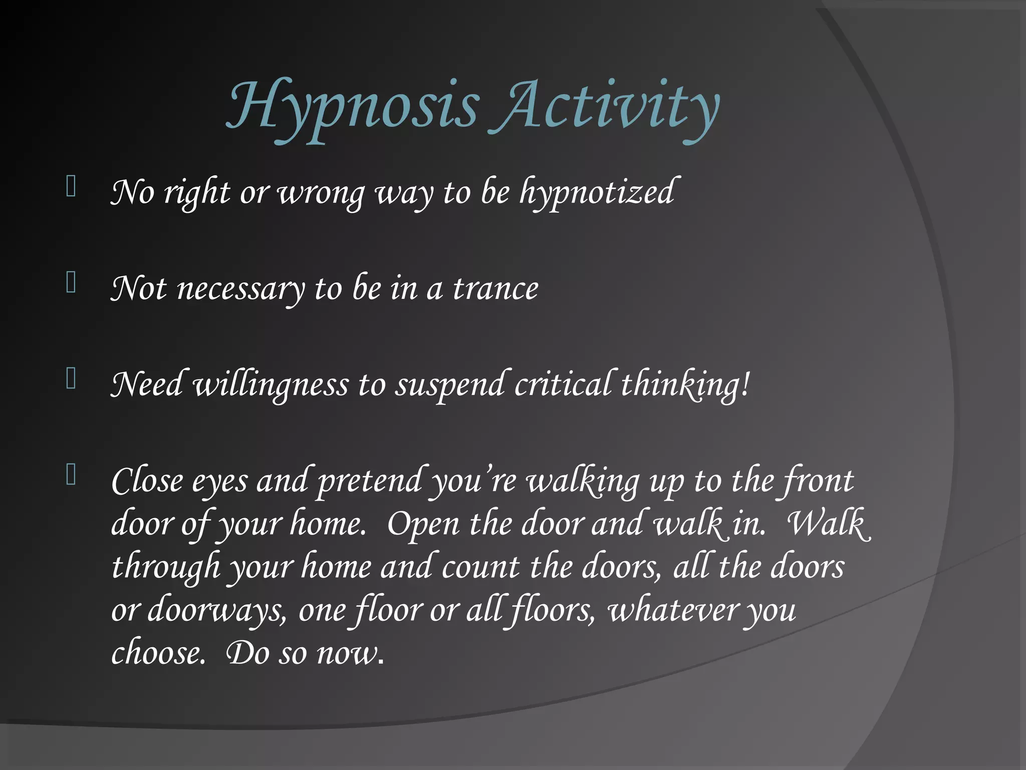 Hypnosis | PPT