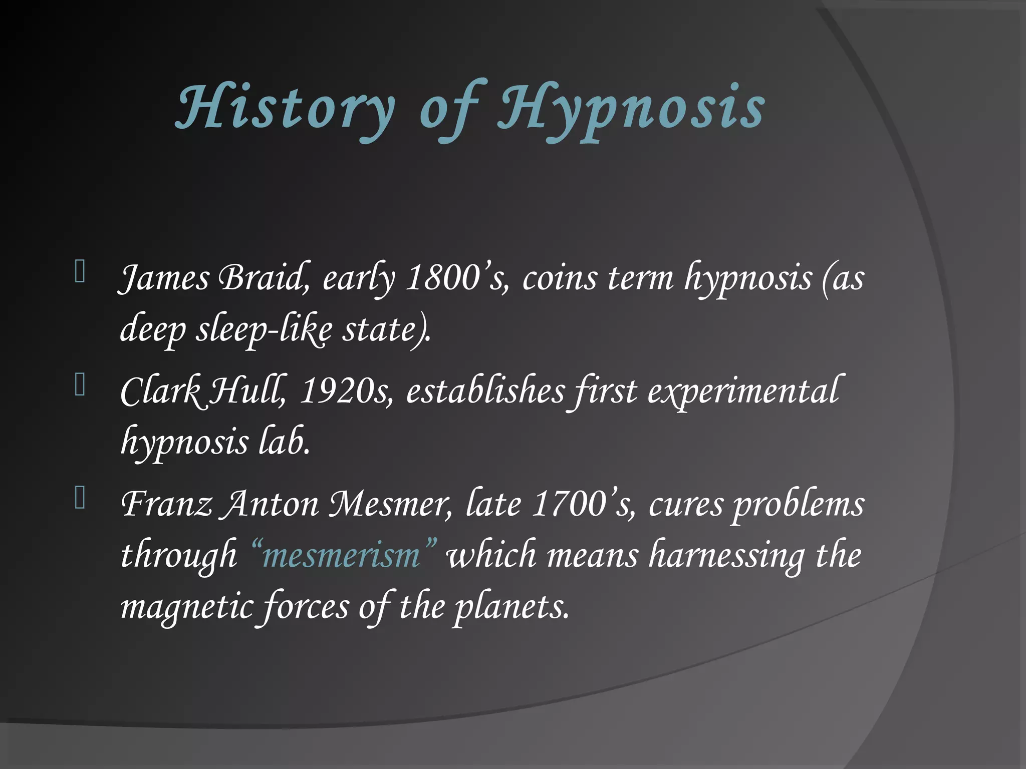 Hypnosis | PPT