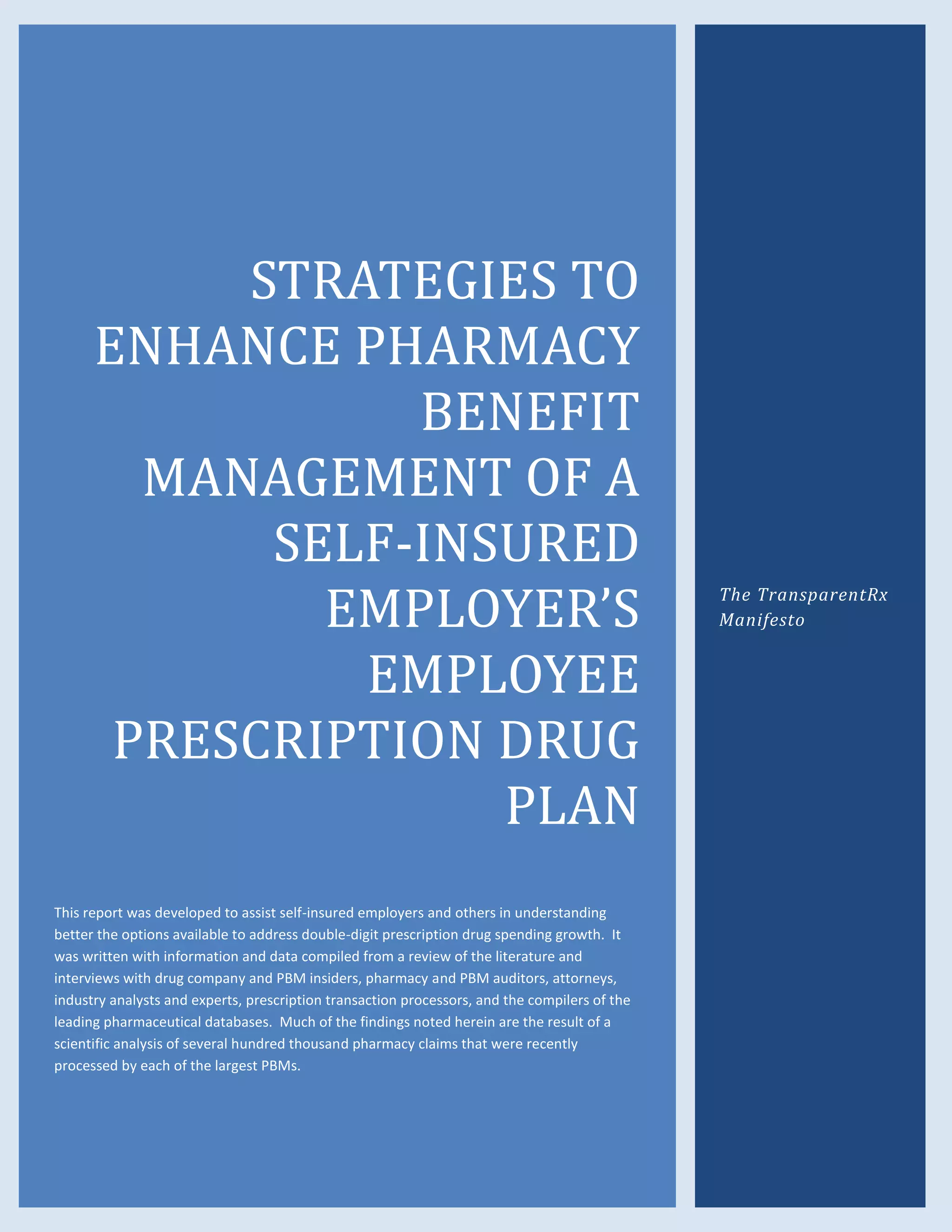 Strategies to Enhance Pharmacy Benefit Management | PDF