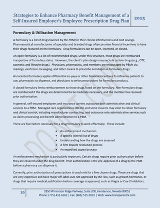 Strategies to Enhance Pharmacy Benefit Management | PDF