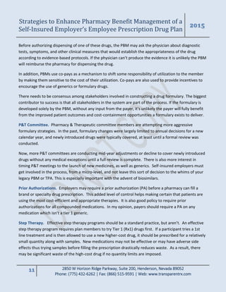 Strategies to Enhance Pharmacy Benefit Management | PDF