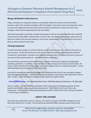 Strategies to Enhance Pharmacy Benefit Management | PDF