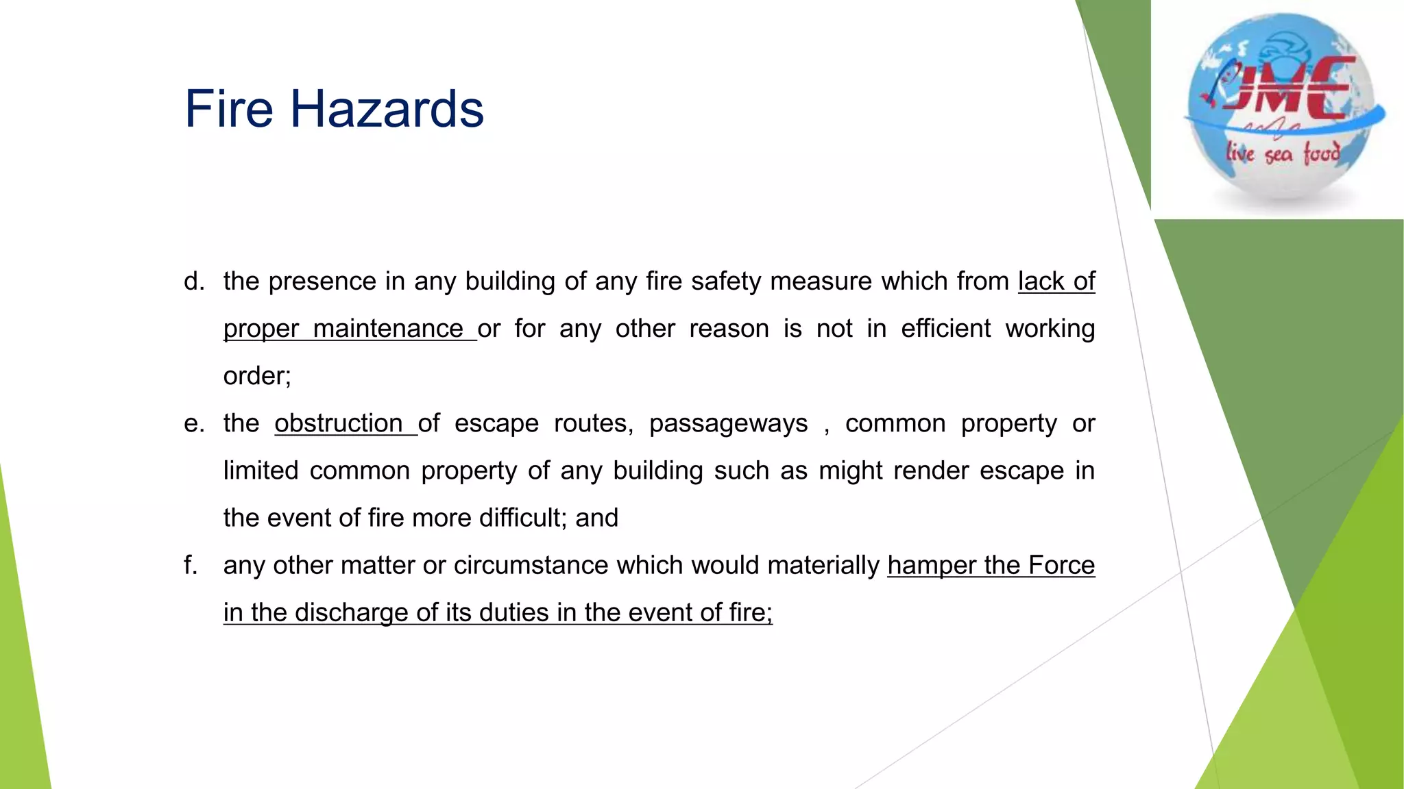 16 05 JMC Fire Hazards | PPSX