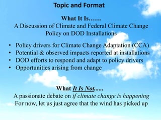 Climate Change and DOD_Overview Opportunities | PPTX