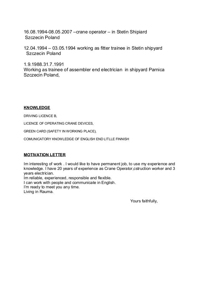 CV Arek angielski ogolny