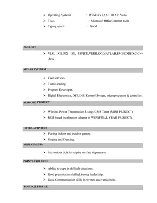 Resume(5) | DOC | Technology & Computing