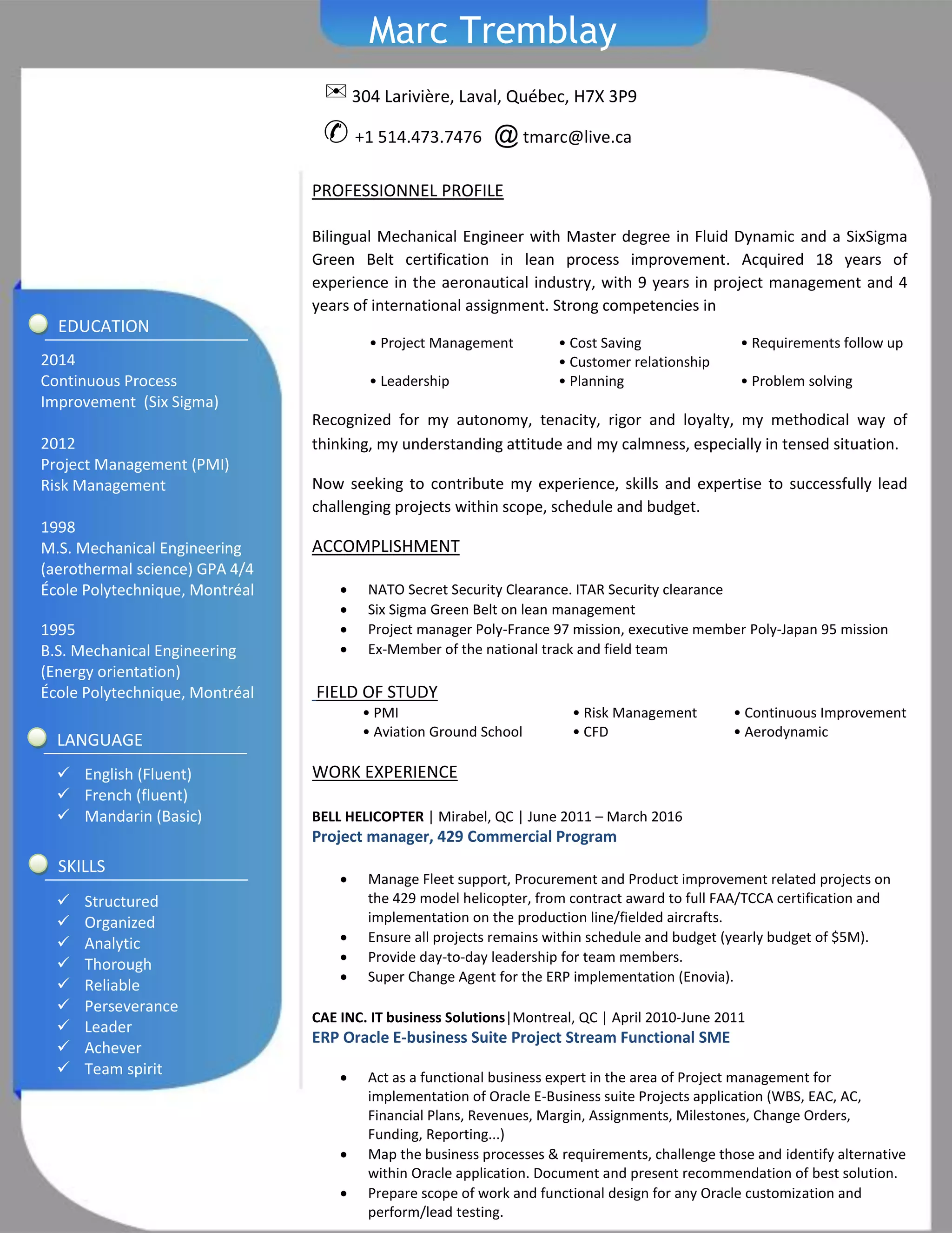 CV ENG MARC V2 2016 | PDF