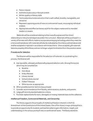 Yuma High School Library Media Center Collection Management Policy ...