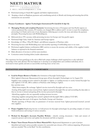Neeti_Mathur Resume | PDF | Free Download