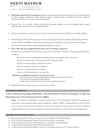 Neeti_Mathur Resume | PDF