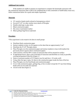 Science-of-Suncreen-Lesson-Plan | PDF