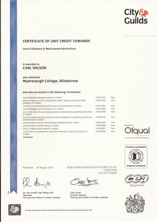 horticulture(sports turf-greenkeeper)level 3 diploma 3 | PDF