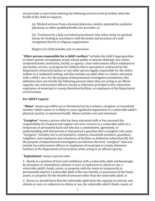 REPORTING ABUSE OR CHILDREN AND VULNERABLE ADULTS | PDF