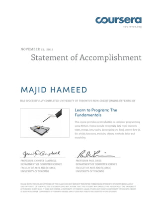 University-Toronto-Program-The-FundamentalsV2 | PDF