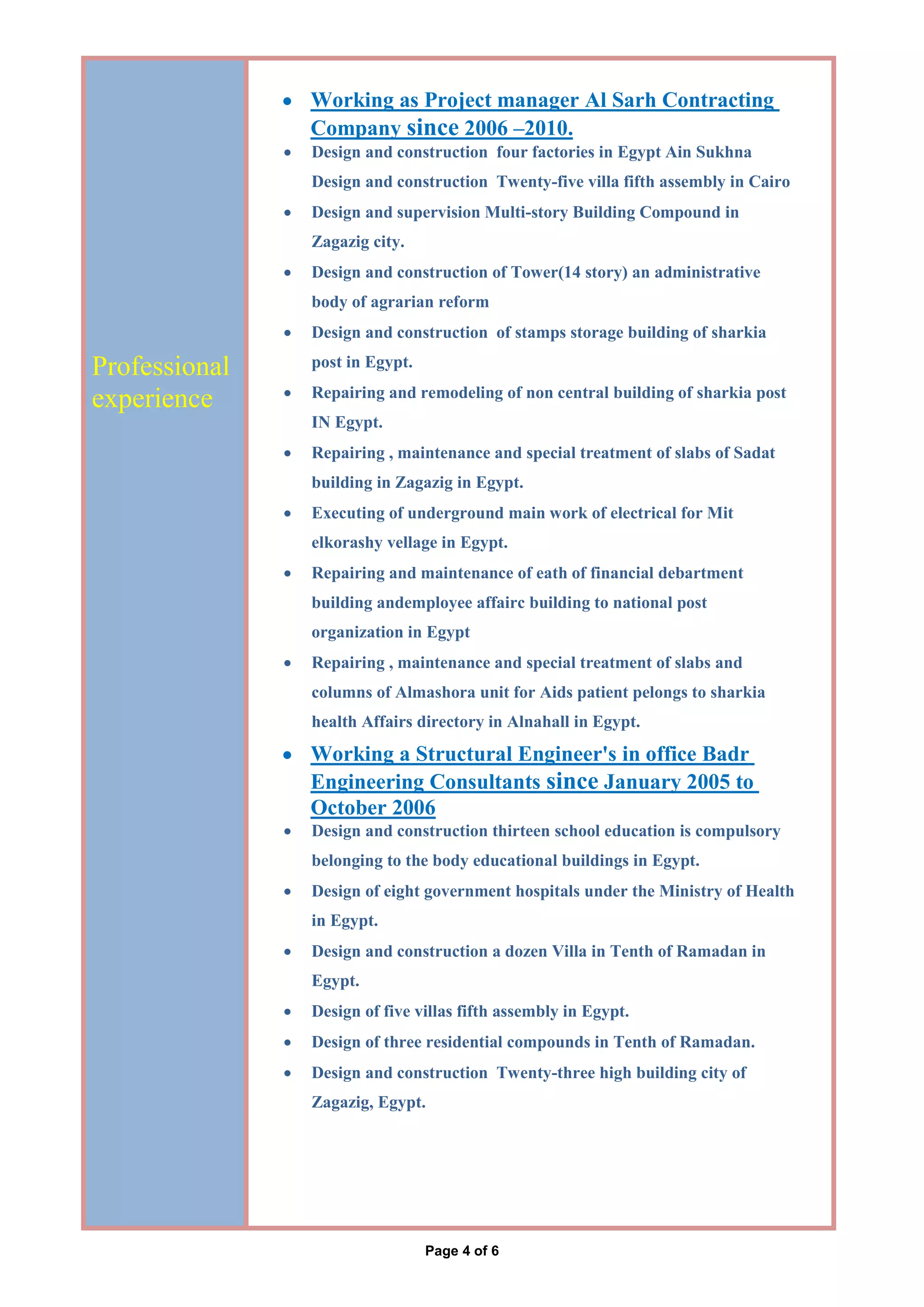 MOHAMED ROSHDI CV | PDF