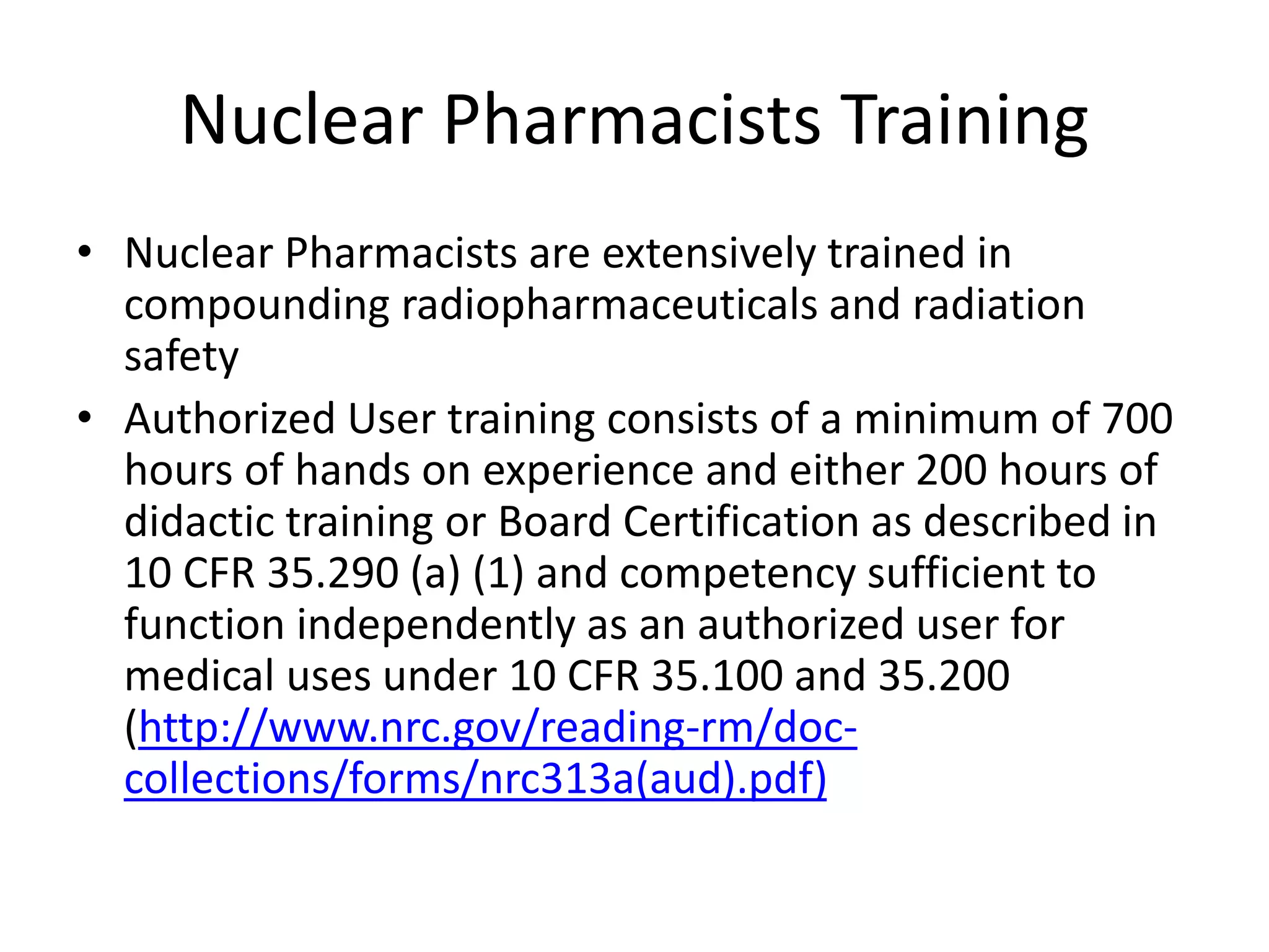 Nuclear Pharmacy | PPTX