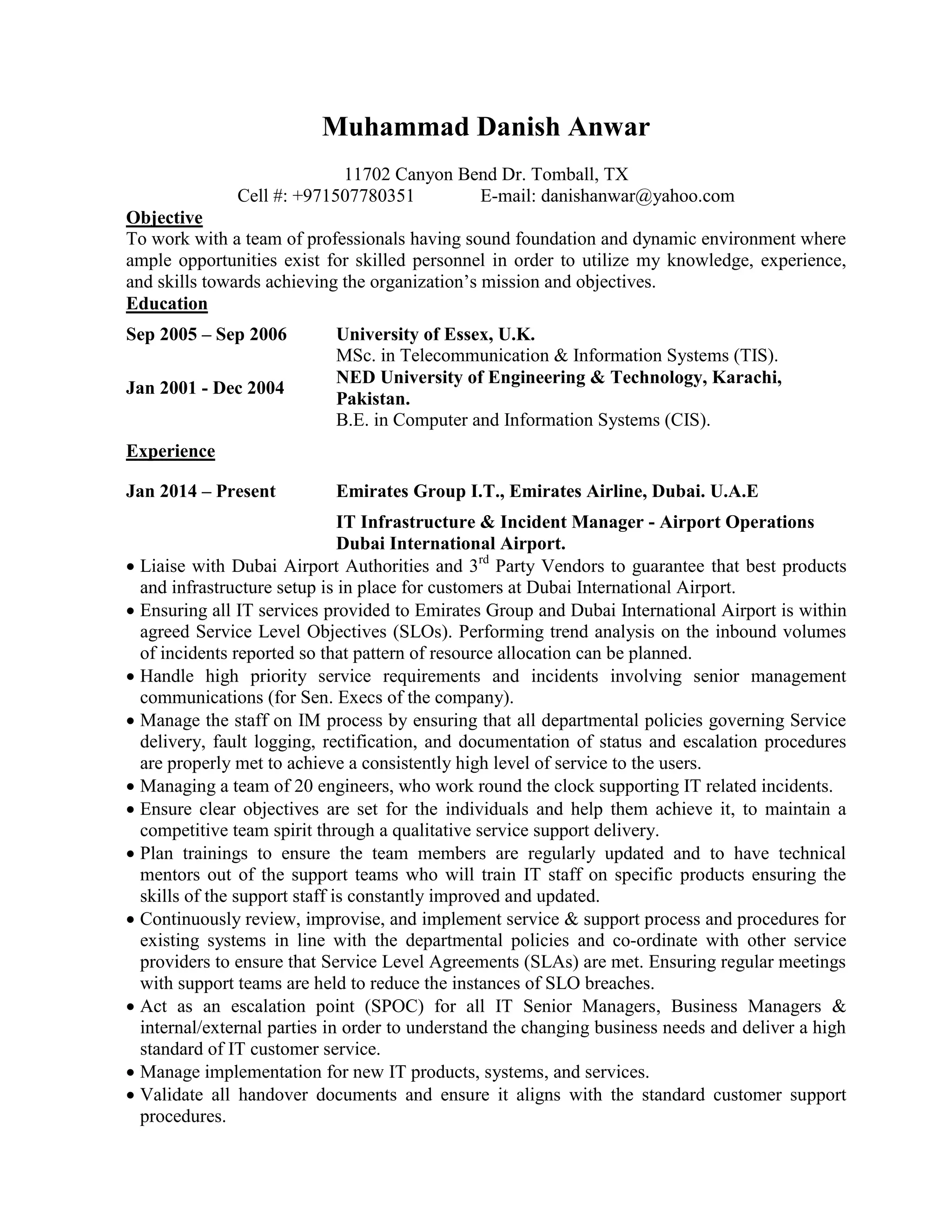 Danish's Resume | PDF