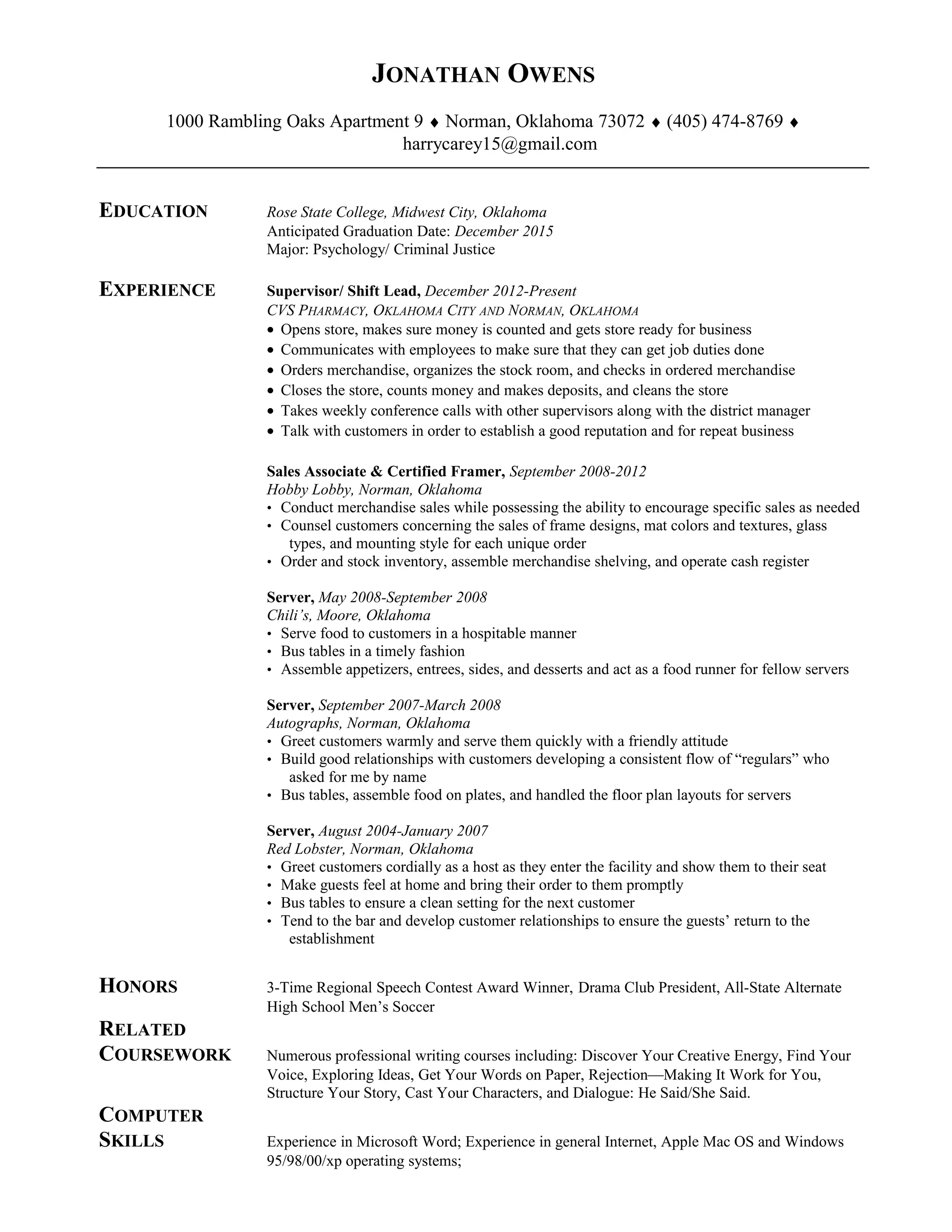 RESUME Jonathan Owens | DOC