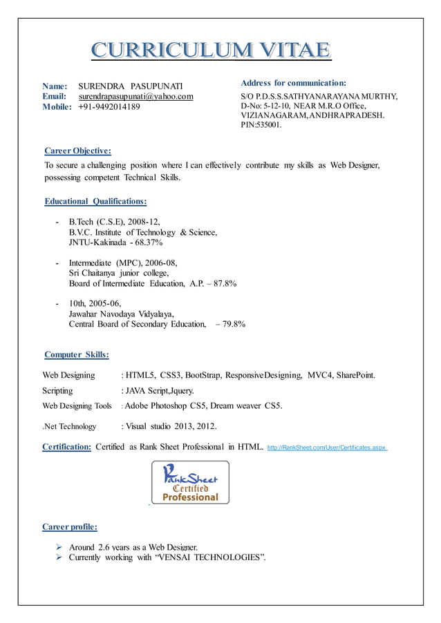 Surendra_resume _new (1) | PDF