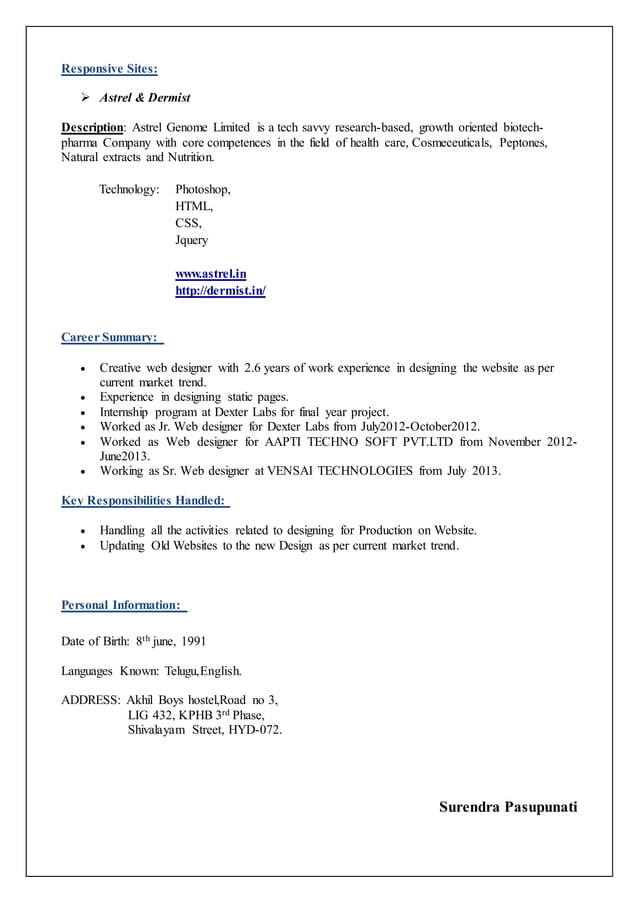 Surendra_resume _new (1) | PDF