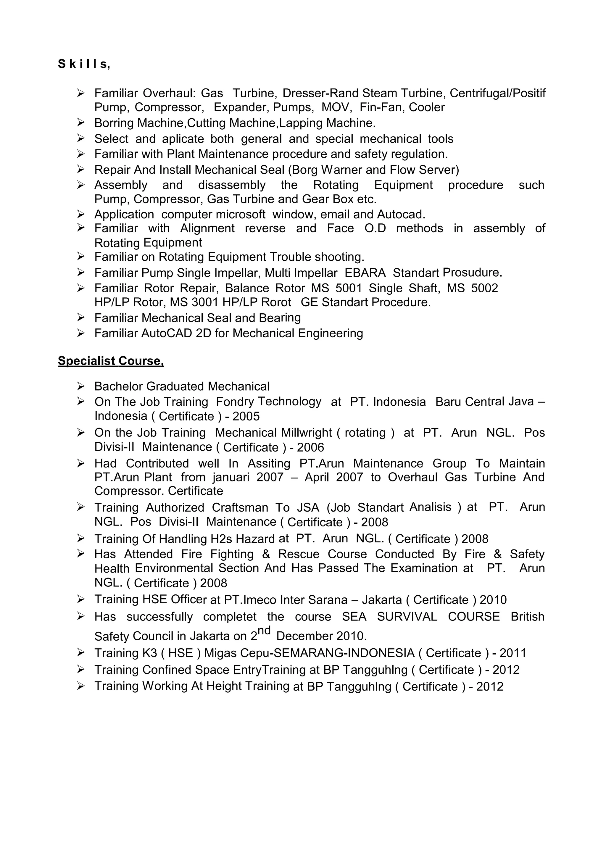 Ahmad Ridwan - Updated CV. | DOC