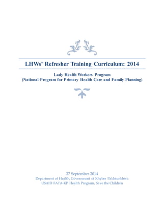 LHWs Refresher Training Curriculum - Sep 2014 (Recovered) | DOCX