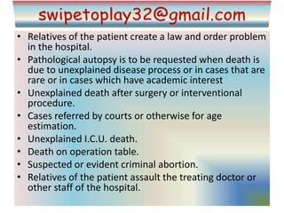MEDICO LEGAL CASE | PPTX