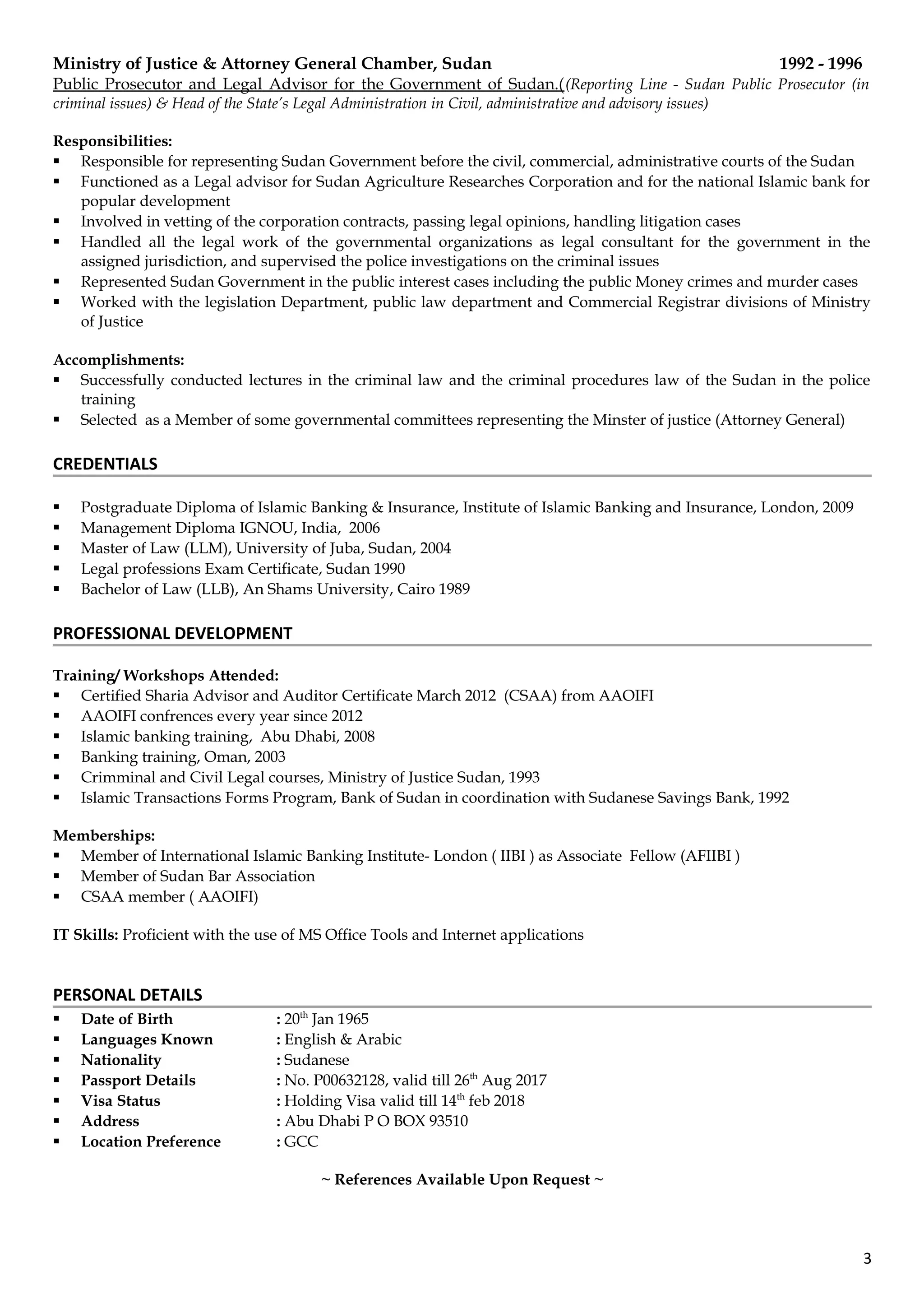 Resume - Tarig Osman Abbas Bakheit (4) | DOC