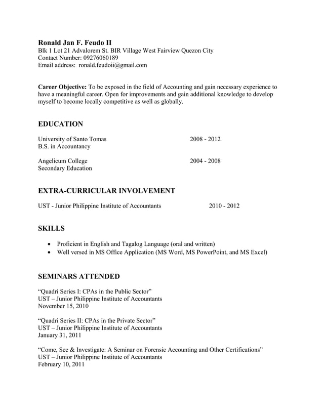 IAN RESUME UPDATED 2.20.16 | Business Accounting & Finance | Business