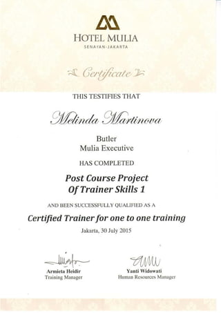 Trainer Certificate Pdf