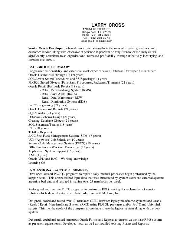 Cross Larry resume 2