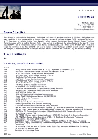 2016 Resume Current JB | PDF