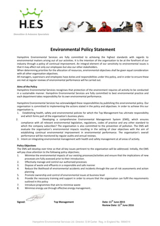 HES - Info Pack | PDF