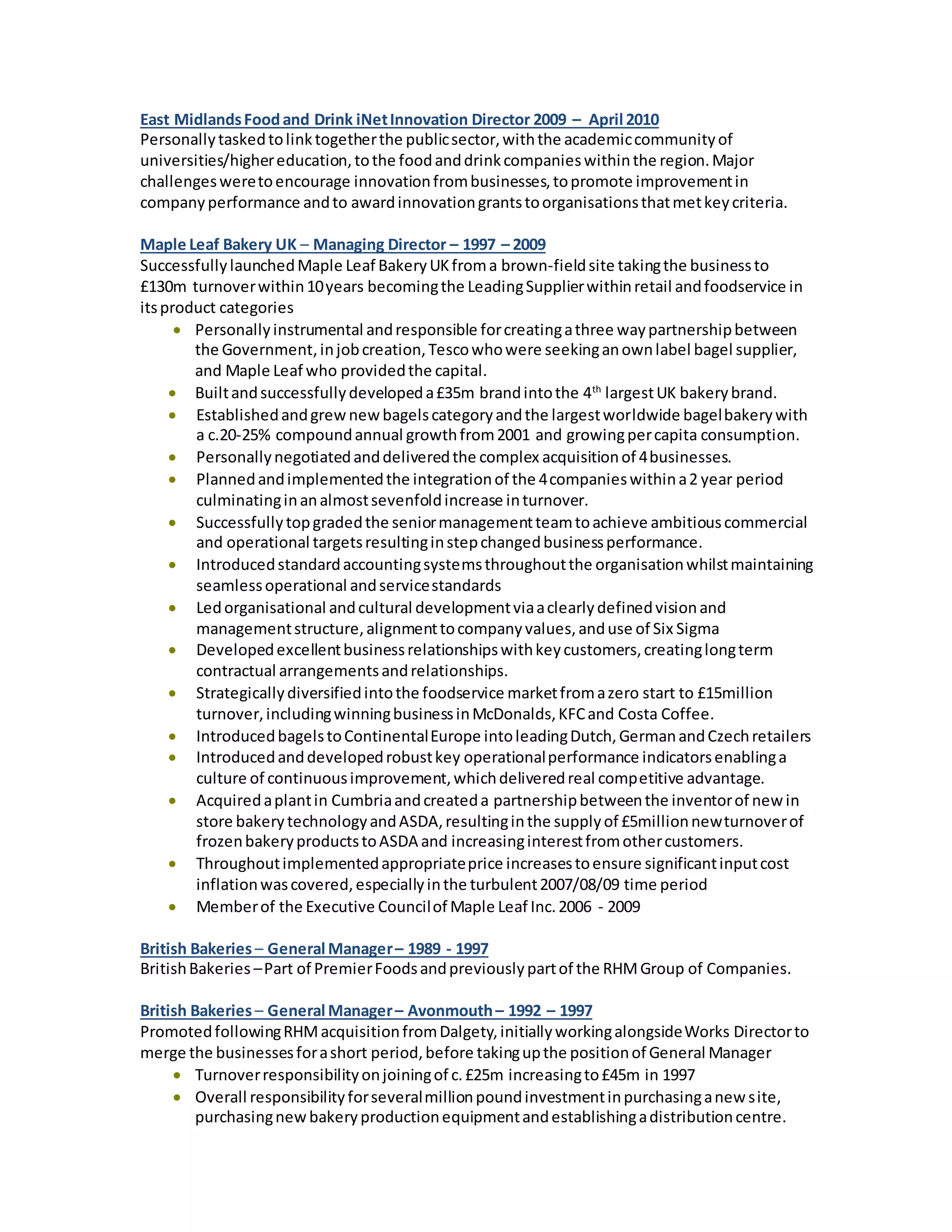 Peter Maycock CV, 2016 | PDF