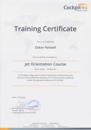 JOC Certificate | PDF