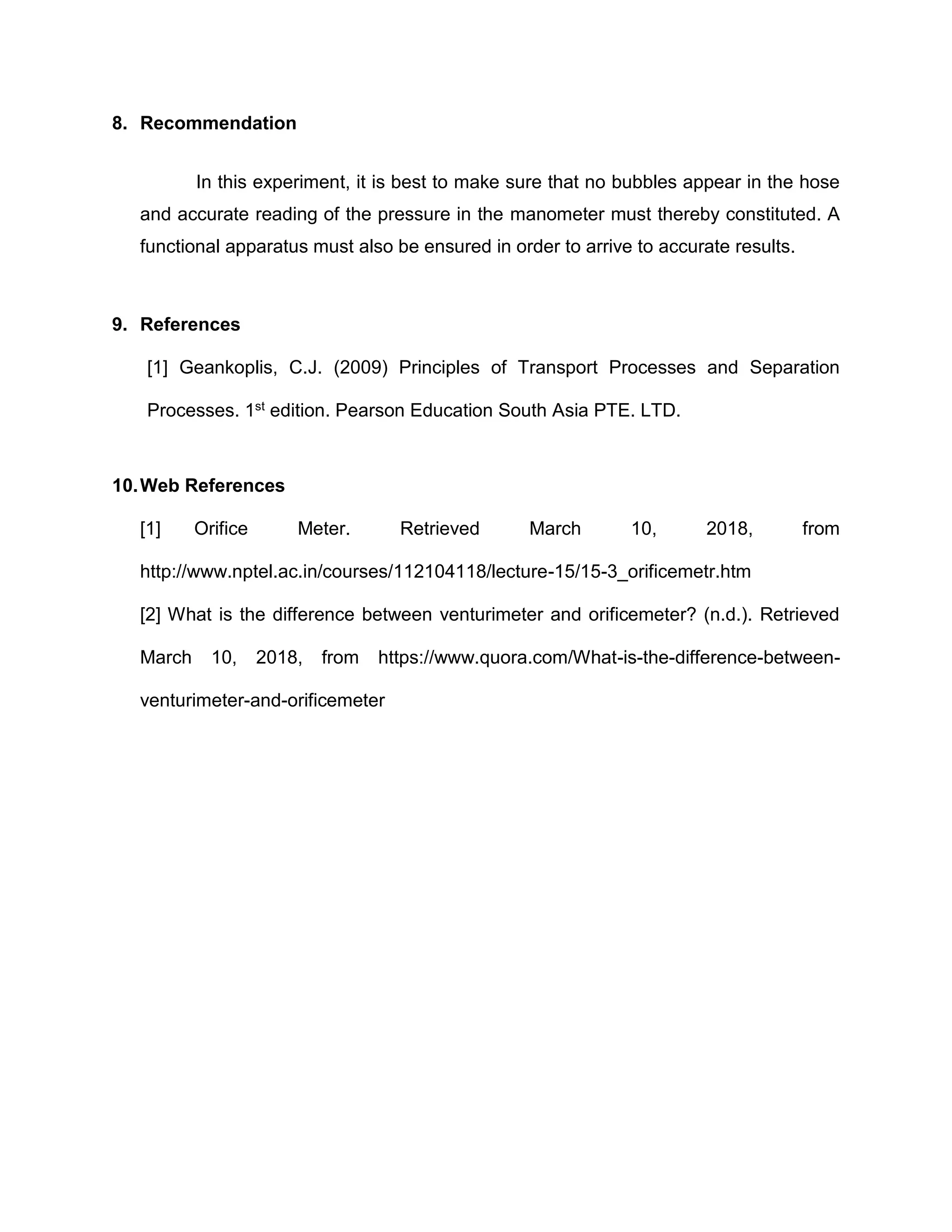 Calibration of Venturi and Orifice Meters | PDF