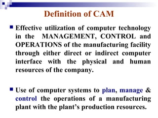 1 cam intro | PPT | Manufacturing Industry | Industries
